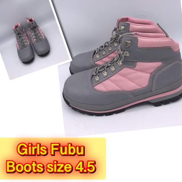 Shoes | Fubu Girls Pinkgray Boot Sis 45 | Poshmark
